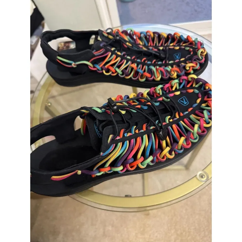 Keen | Shoes | Keen Rainbow Woven Cord Sandals Gorpcore Festival Hiking ...